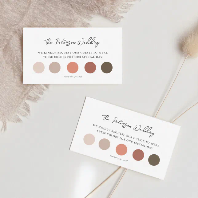 Modern Wedding Attire Dress Code Insert | Zazzle