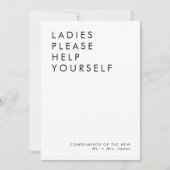 Modern Wedding Bathroom Basket Sign Invitation | Zazzle