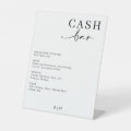 Modern Wedding Cash Bar | Bar Drink Menu Sign | Zazzle