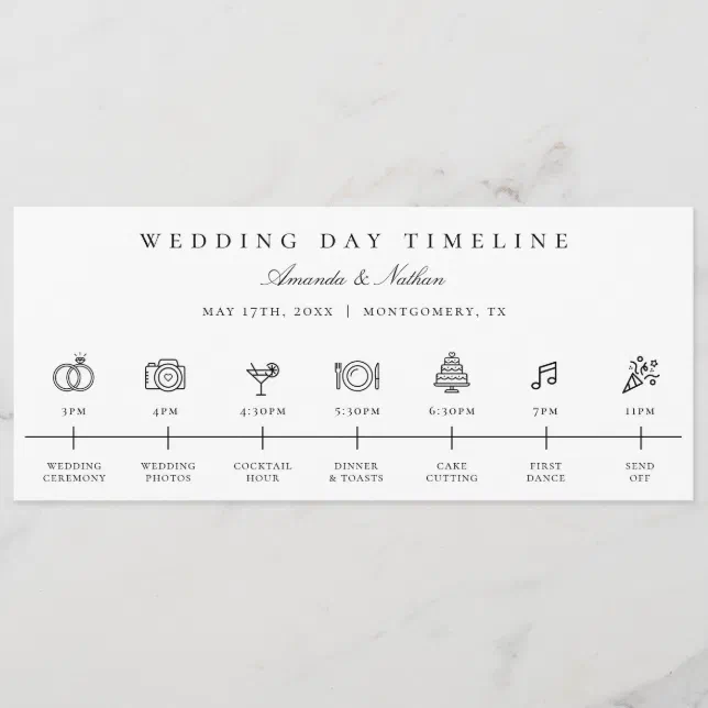 Wedding timeline icons 60 photos - Vianawedding.com