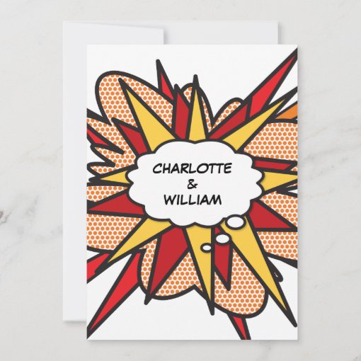 Modern Wedding Fun Stylish Comic Book Invitation | Zazzle