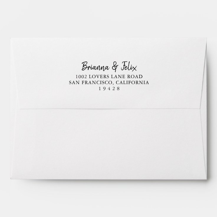 Modern Wedding Invitation Envelope | Zazzle