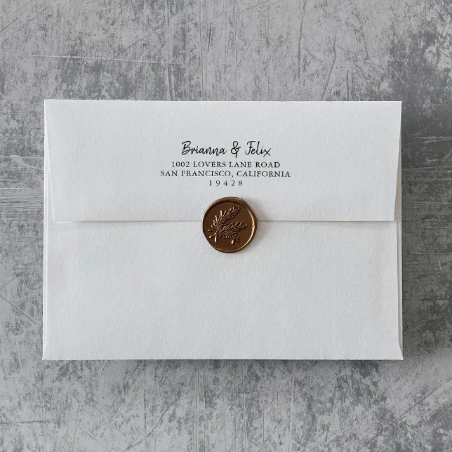 Modern Wedding Invitation Envelope | Zazzle
