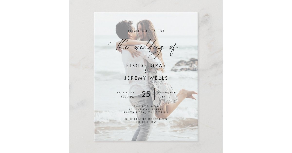Modern Wedding Invitation Flyer | Zazzle