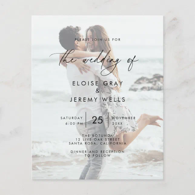 Modern Wedding Invitation Flyer | Zazzle