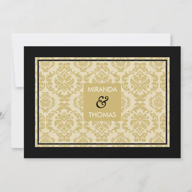 MODERN WEDDING INVITATIONS :: damask colors 3 | Zazzle