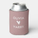 Modern Wedding Love Heart Can Cooler | Dusty Rose | Zazzle