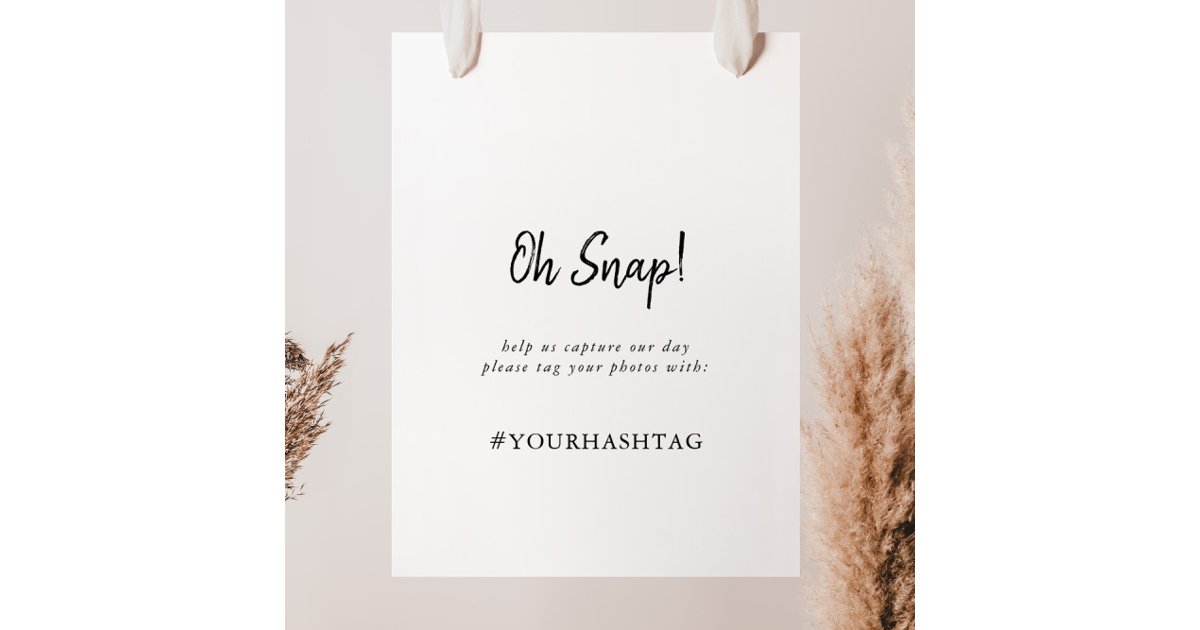 Modern Wedding Oh Snap Sign | Zazzle