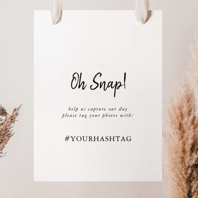 Modern Wedding Oh Snap Sign | Zazzle