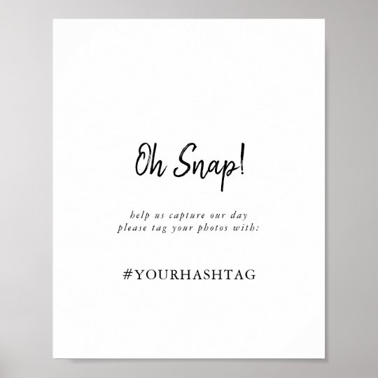 Modern Wedding Oh Snap Sign | Zazzle.com