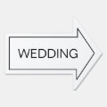 Modern Wedding Outdoor Directional Arrow Sign | Zazzle