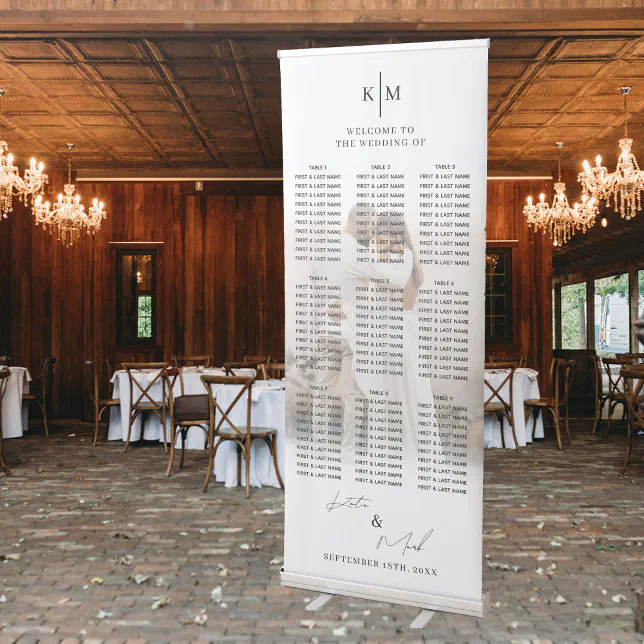 Modern Wedding Photo Sign Seating Chart | Zazzle