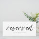 Modern Wedding Reserved Signs Handwriting Casual | Zazzle