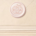 Modern Wedding Rings Monogram Wax Seal Sticker | Zazzle