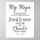 Modern wedding sign Flip Flop Dance print | Zazzle