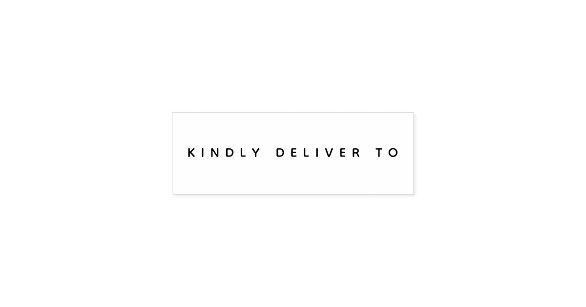 Modern Wedding Typography Kindly Deliver To Self-inking Stamp | Zazzle