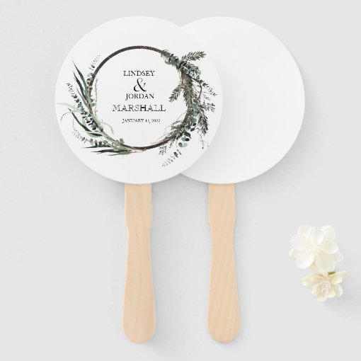Modern Wedding, Wedding, Minimalist wedding, Hand Fan | Zazzle