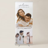 Modern Wedding Welcome Photo | Collage Retractable Banner | Zazzle