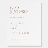 Modern Welcome Sign Wedding Greeting Poster | Zazzle