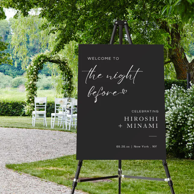 Modern Welcome To The Night Before Foam Board | Zazzle