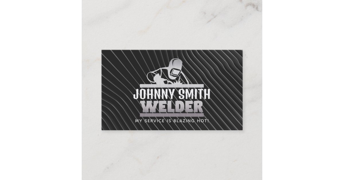 Modern Welder Business Cards | Zazzle