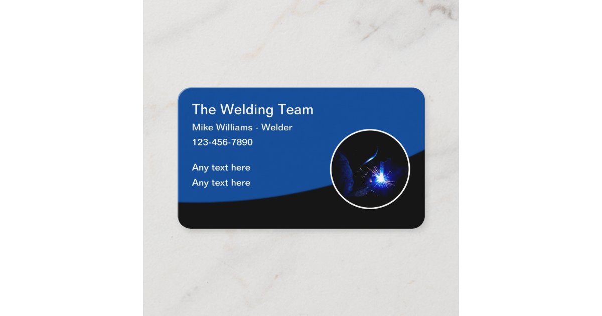 Modern Welding Services Welder Business Cards | Zazzle
