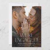 Modern We're Engaged 2 Photo Engagement Announcement | Zazzle