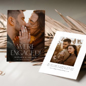 Modern We're Engaged 2 Photo Engagement Announcement | Zazzle