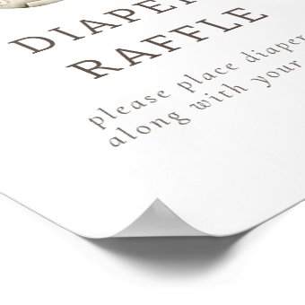Modern Western Rodeo Baby Shower Raffle Sign | Zazzle