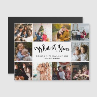 Modern What A Year Photo Collage | Zazzle