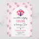 Modern White Arch Pink Ladybug 1st Birthday Invitation | Zazzle