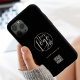 Modern white black business corporate logo qr code Case-Mate iPhone ...