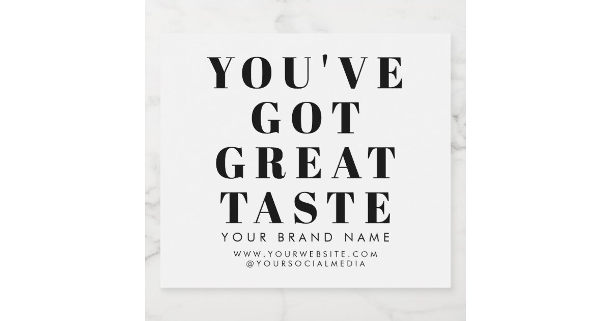 Modern white box packaging label | Zazzle