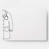 Modern White Coat Doctor Preprinted Return Address Envelope | Zazzle