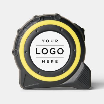 Modern White Custom Business Logo Branded Tape Measure | Zazzle