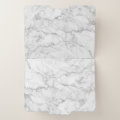 Modern White Faux Marble File Folder | Zazzle