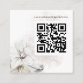 Modern White Florals QR Code Wedding Details Enclosure Card | Zazzle