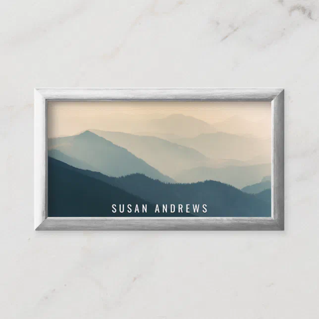 Modern white frame photographer your photo minimal business card | Zazzle