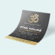 Modern White Gold OM Symbol YOGA Studio Open House Flyer | Zazzle
