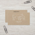 Modern White Kraft Family Cattle Farm Business Card | Zazzle
