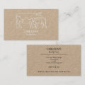 Modern White Kraft Family Cattle Farm Business Card | Zazzle