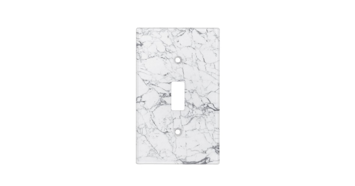 Modern White Marble Light Switch Cover | Zazzle