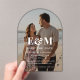 Modern White Monogram Arch Photo Save The Date Acrylic Invitations | Zazzle