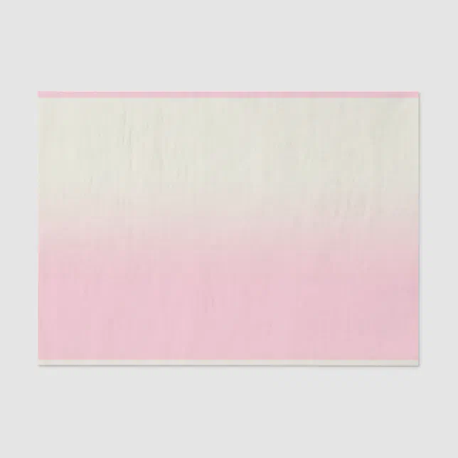 Modern White Pastel Pink Ombre Gradient Tissue Paper | Zazzle
