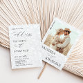 Modern White Photo Wedding Invitation | Zazzle