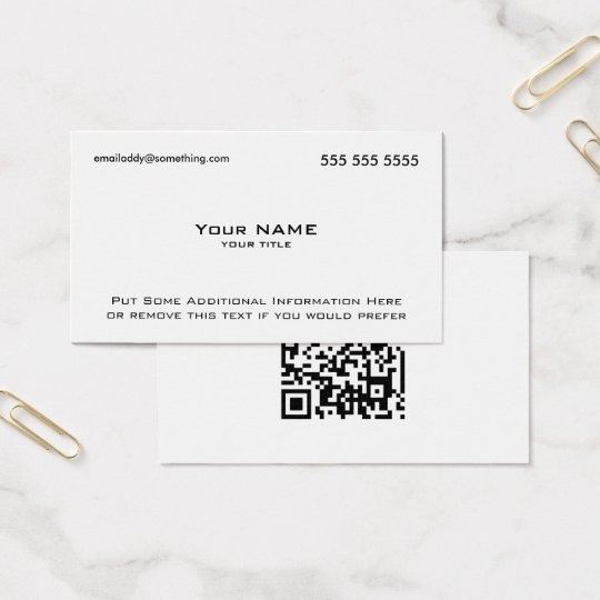 Modern White QR Code Business Card | Zazzle.com