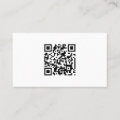 Modern White QR Code Business Card | Zazzle