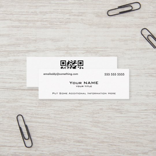Modern White QR Code Mini Business Card | Zazzle.com