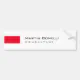 Modern White Red Simple Consultant Bumper Sticker | Zazzle