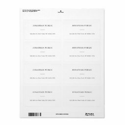 Modern White Simple Personalized Template Address Label | Zazzle